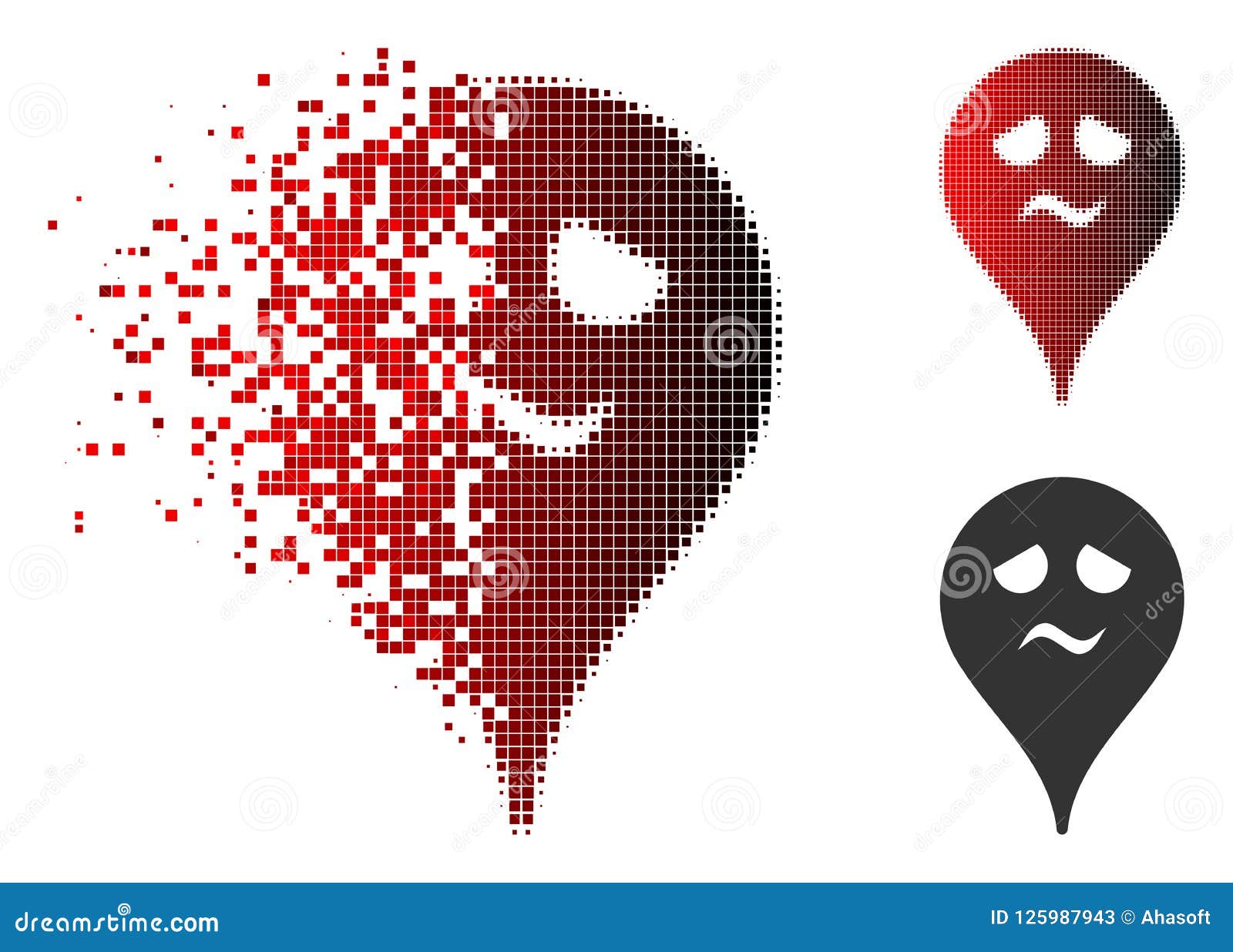 Damaged Pixelated Halftone Trouble Smiley Map Marker Icon Stock Vector ... Damaged Pixelated Halftone Trouble Smiley Map Marker Icon Stock Vector ...