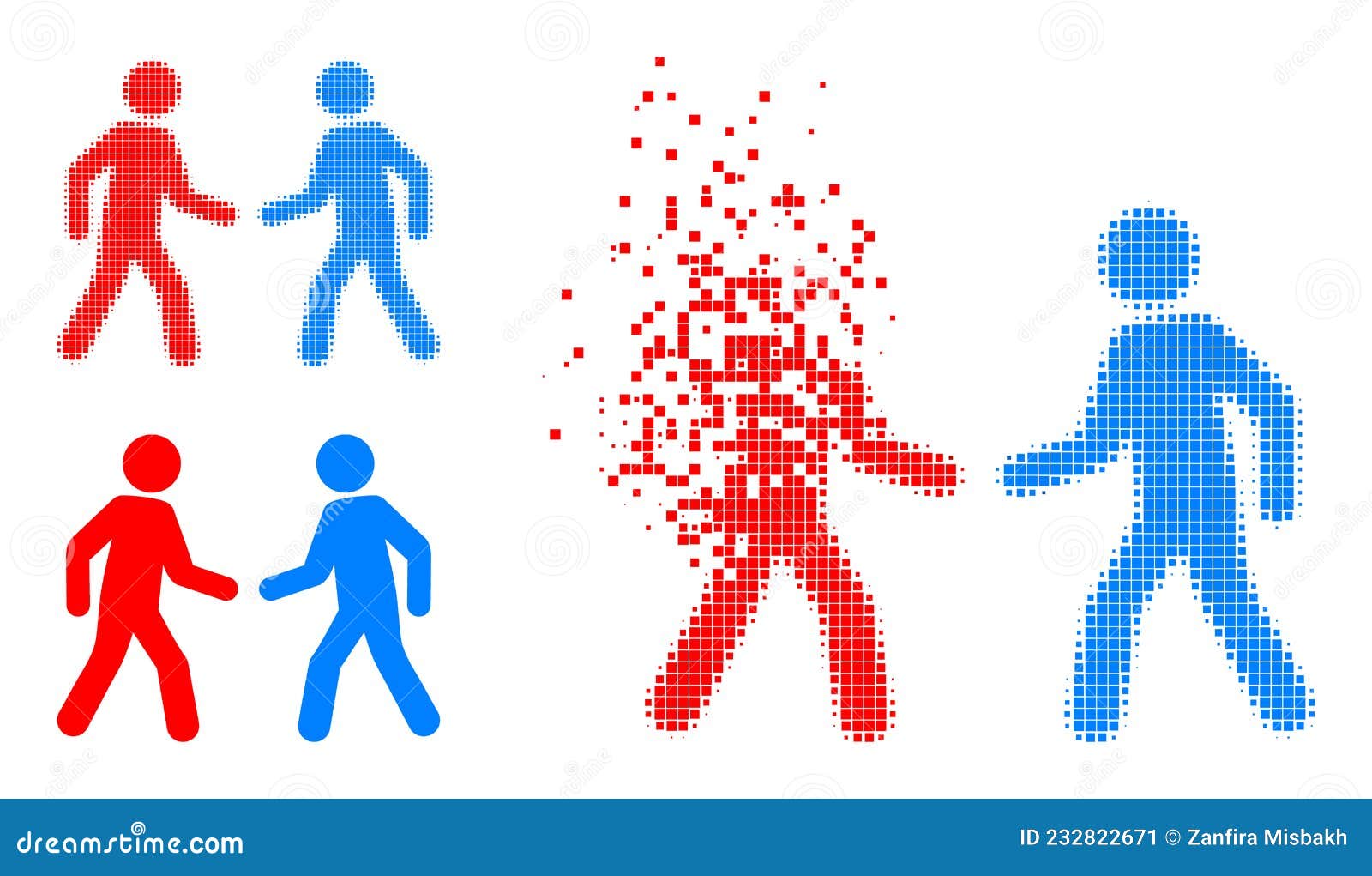Damaged Pixelated Men Meeting Icon with Halftone Version Stock Vector ... Damaged Pixelated Men Meeting Icon with Halftone Version Stock Vector ...