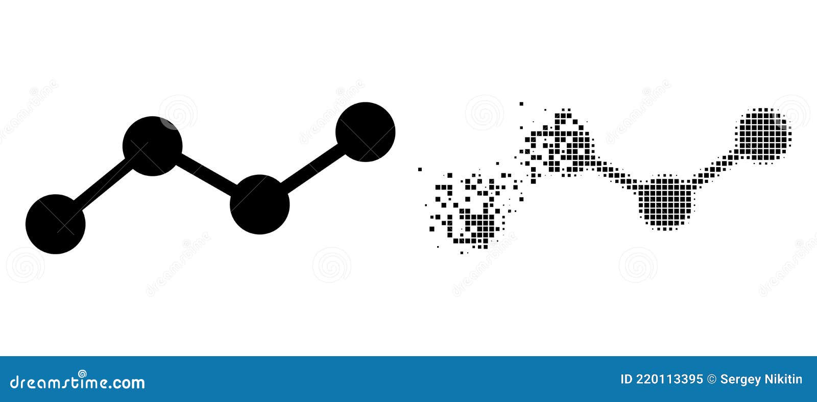 Damaged Pixelated and Original Chart Icon Stock Vector - Illustration ...