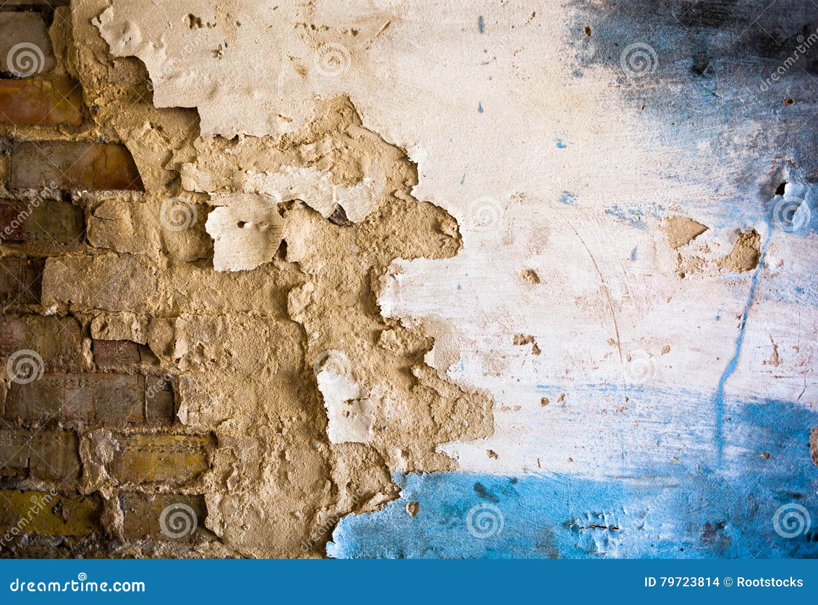 Damaged Plaster on the Brick Wall Stock Photo - Image of bricklaying ...