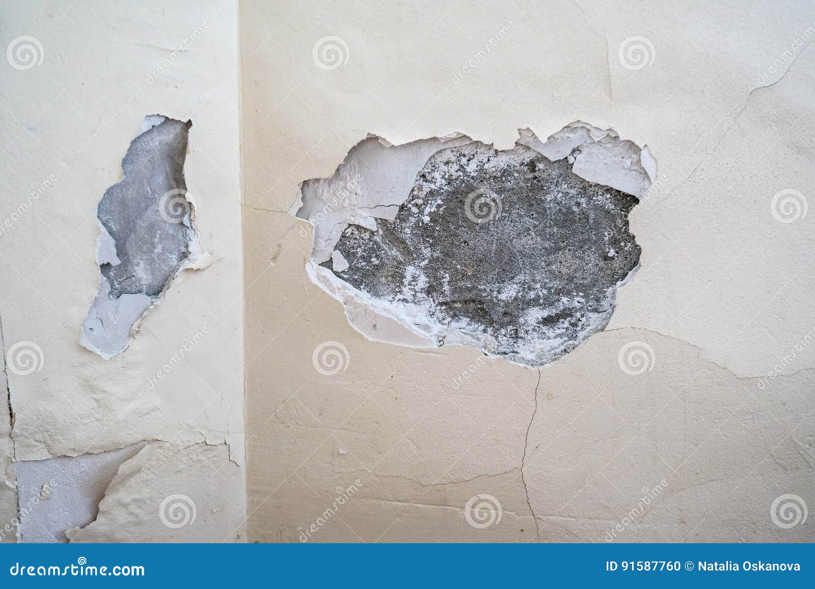 Damaged Plaster on Wall Indoors Close Up Stock Photo - Image of history ...
