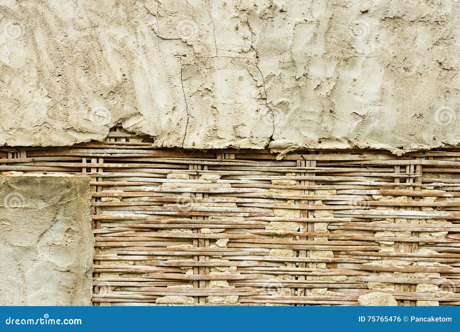 Damaged Plaster Wall stock photo. Image of thailand, grunge - 75765476