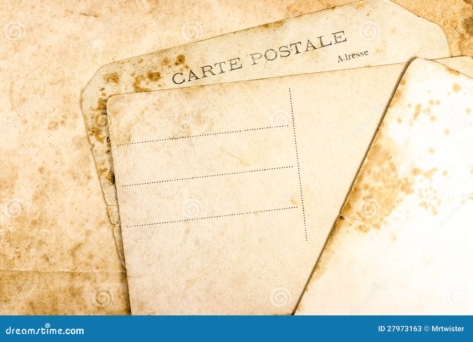Damaged postcards stock image. Image of greeting, dirty - 27973163
