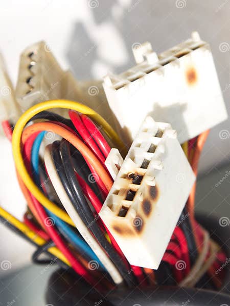 Damaged power line socket stock photo. Image of socket - 47215374