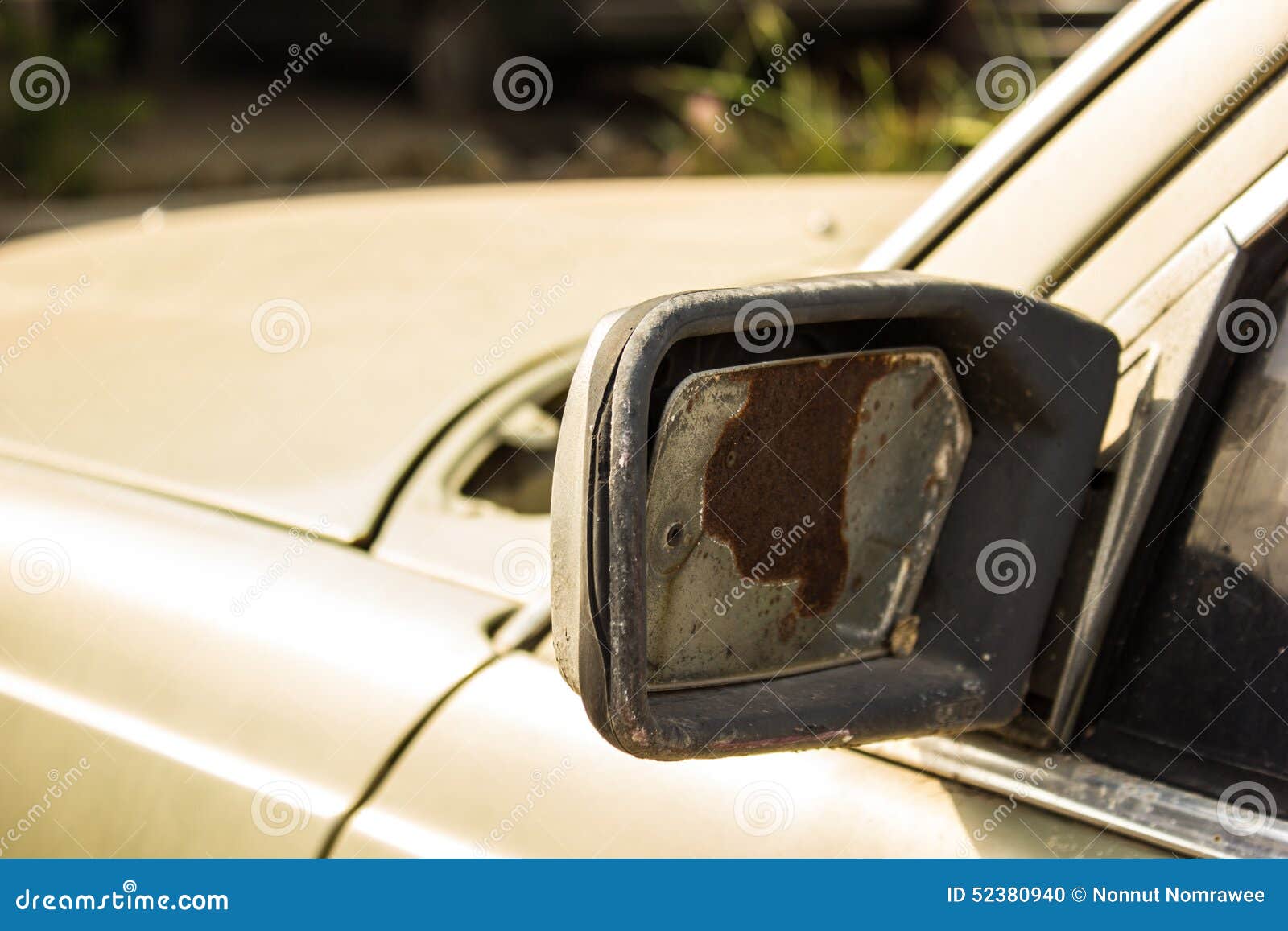 Damaged Rearview Mirror a Car Stock Photo - Image of auto, crash: 52380940