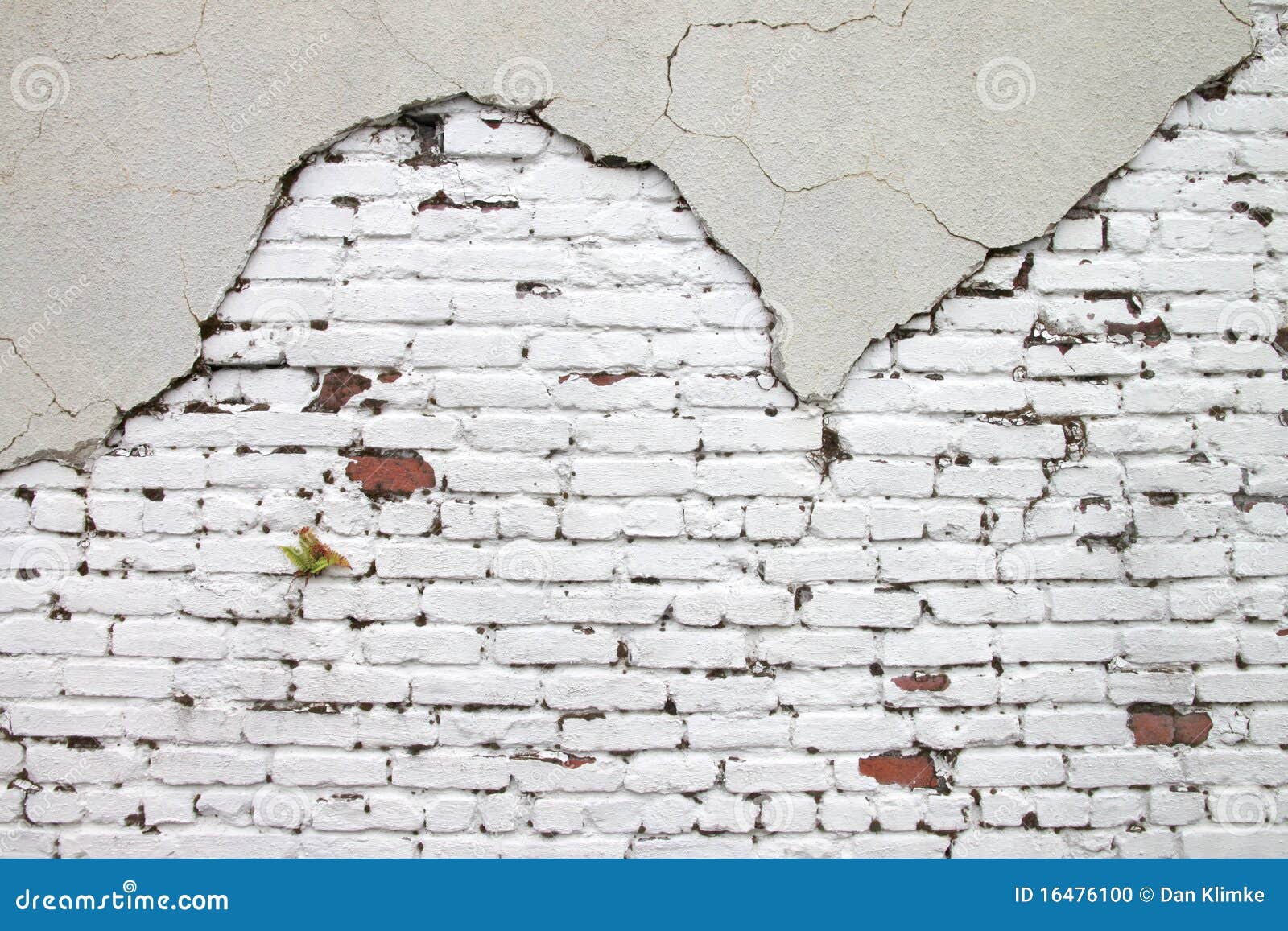 Damaged Red Brick wall stock photo. Image of white, crumble - 16476100