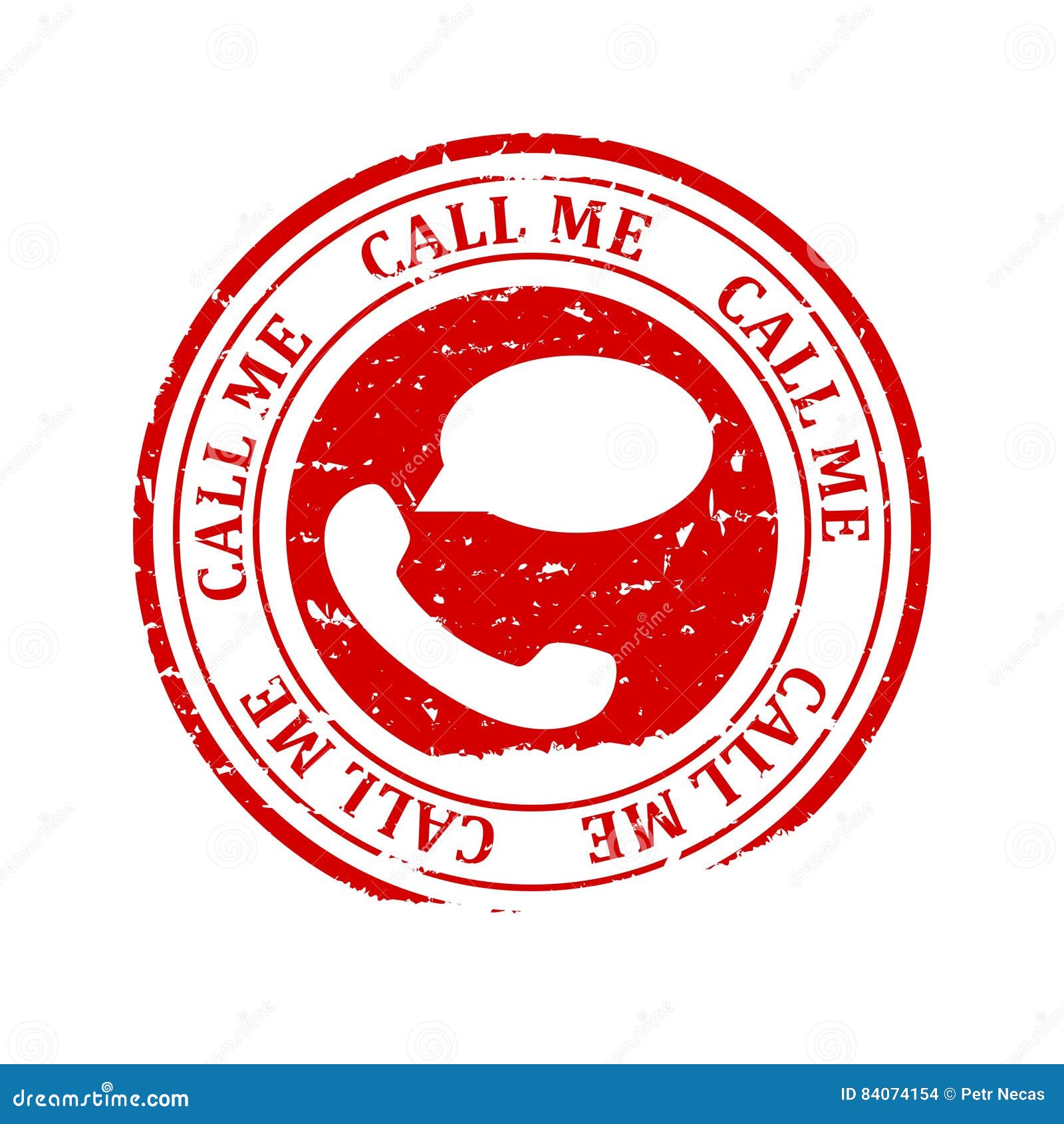 Damaged Red Round Stamp with the Words - Call Me, Call Now - Vector ...