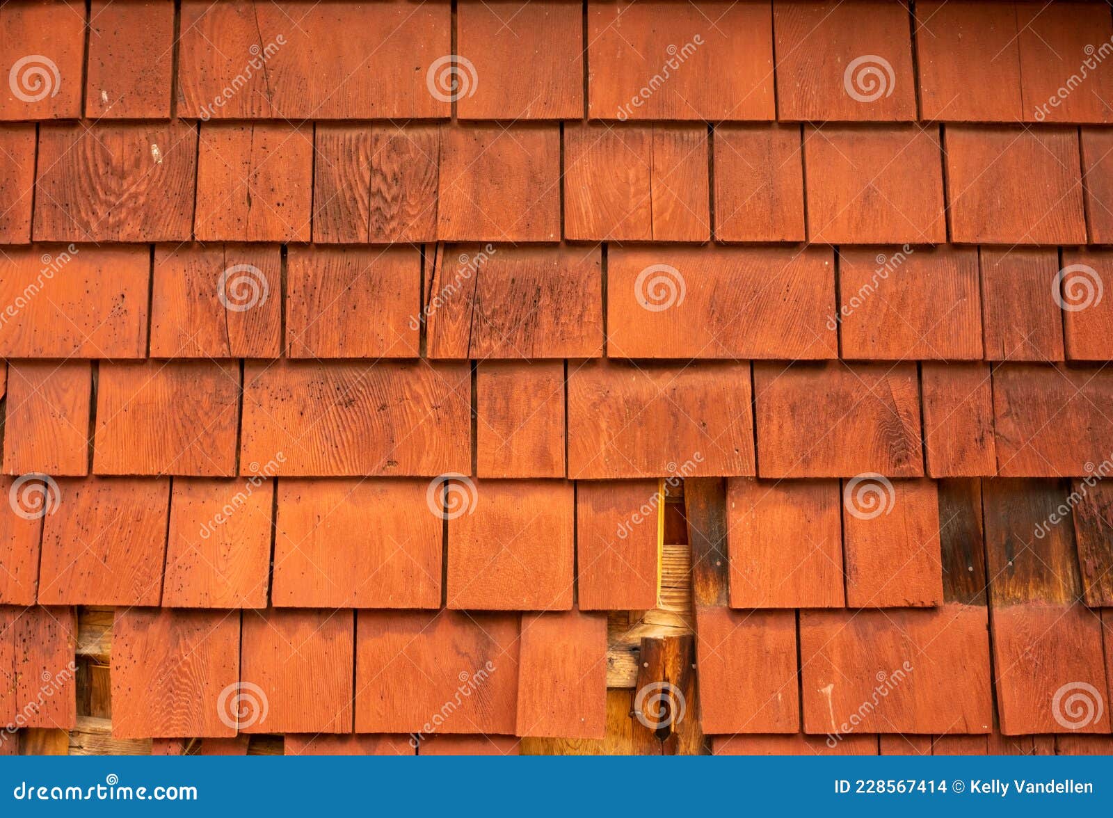 Damaged Red Shingles Texture Stock Photo - Image of grain, background ...