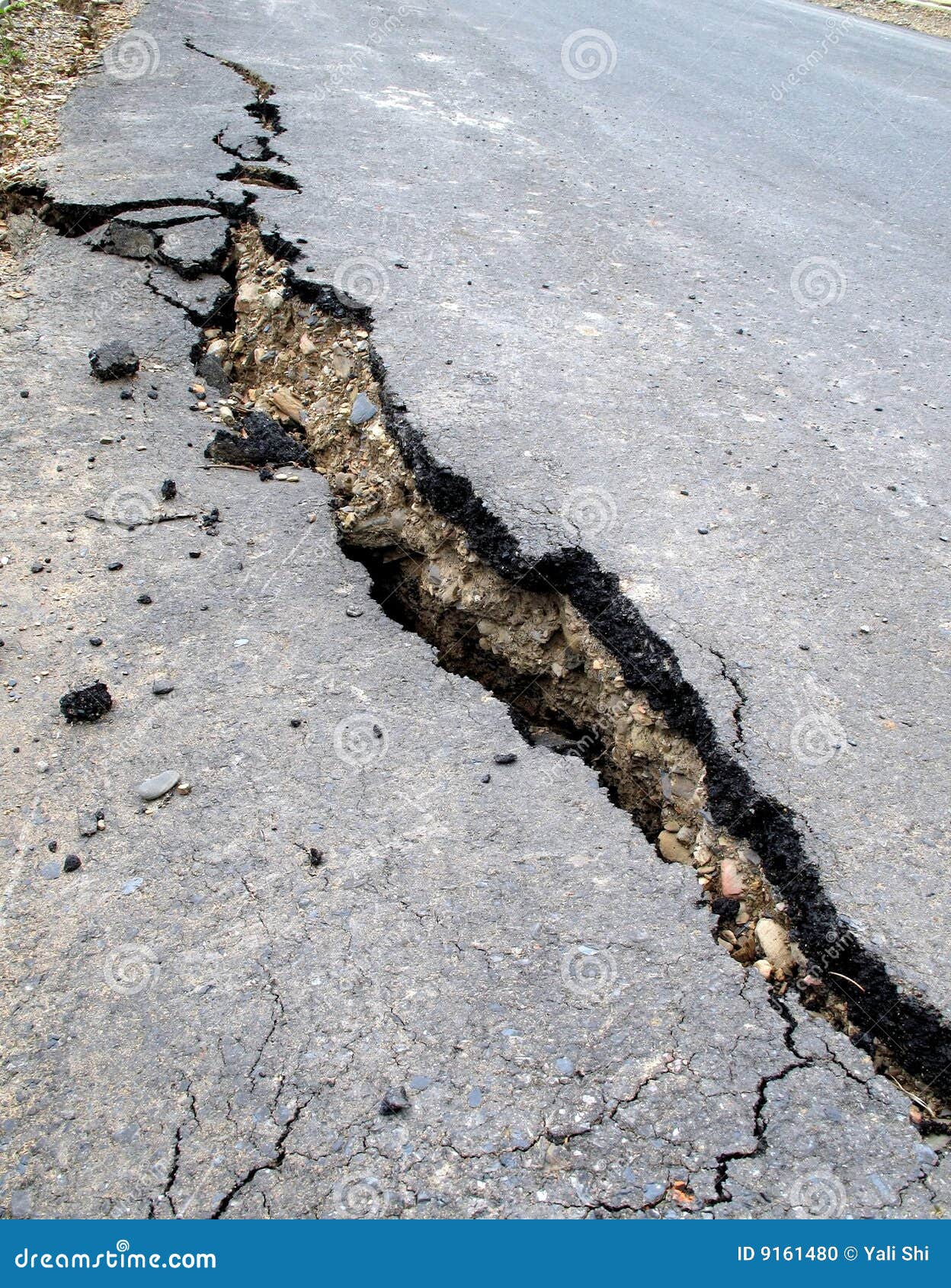 Damaged Road stock photo. Image of severe, stone, damage - 9161480