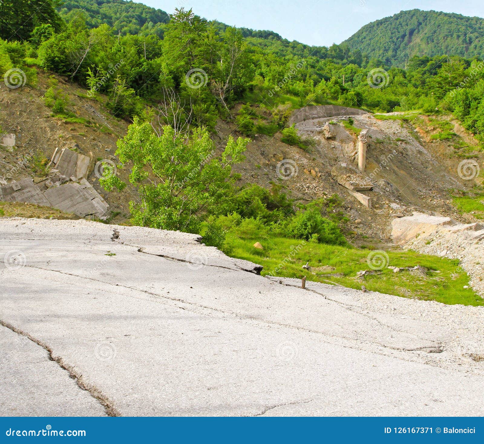 Road Erosion stock image. Image of road, problem, transportation ...