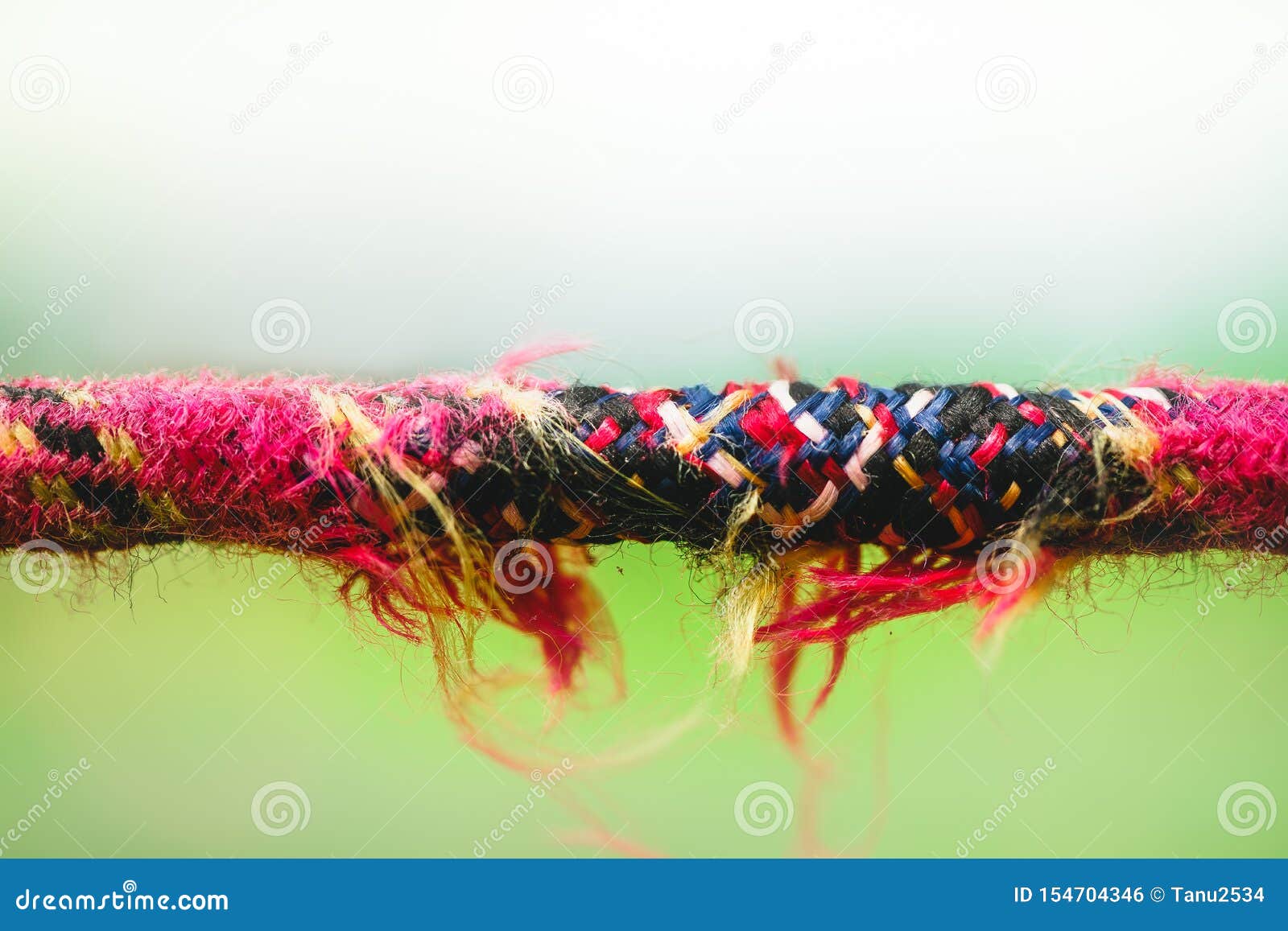 Damaged rope. stock photo. Image of cord, background - 154704346