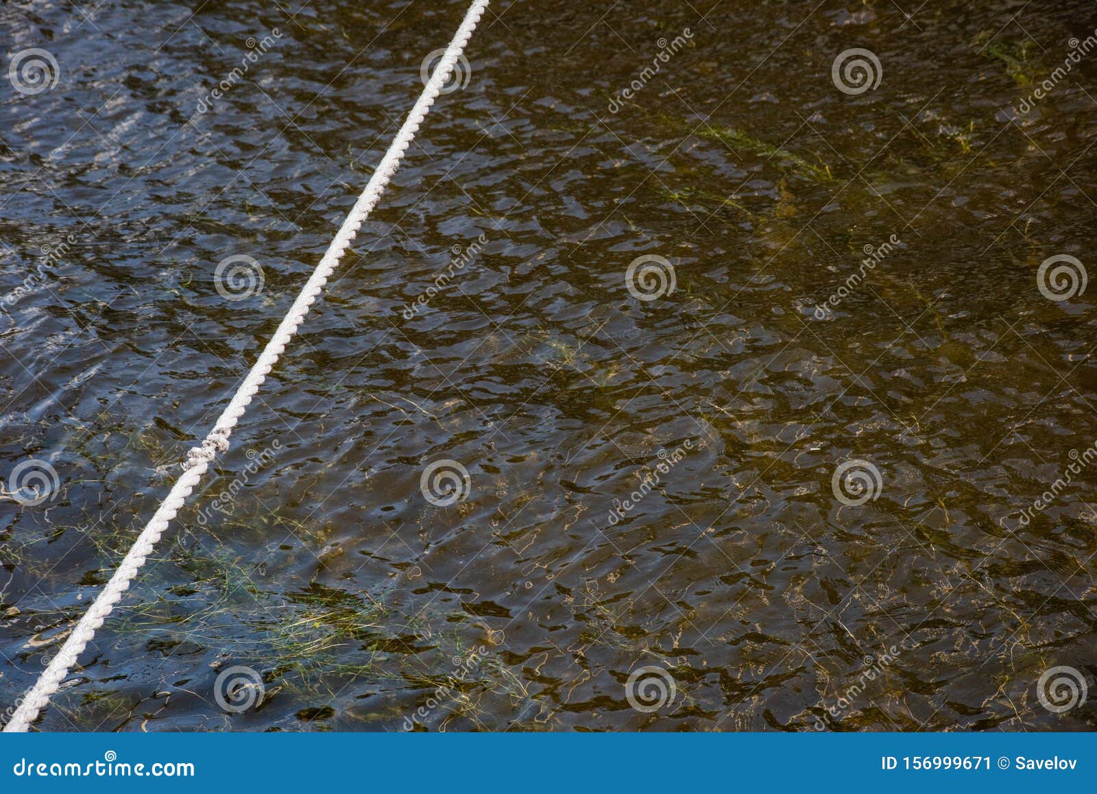 Damaged Rope Over Water is Close Stock Image - Image of navigation ...