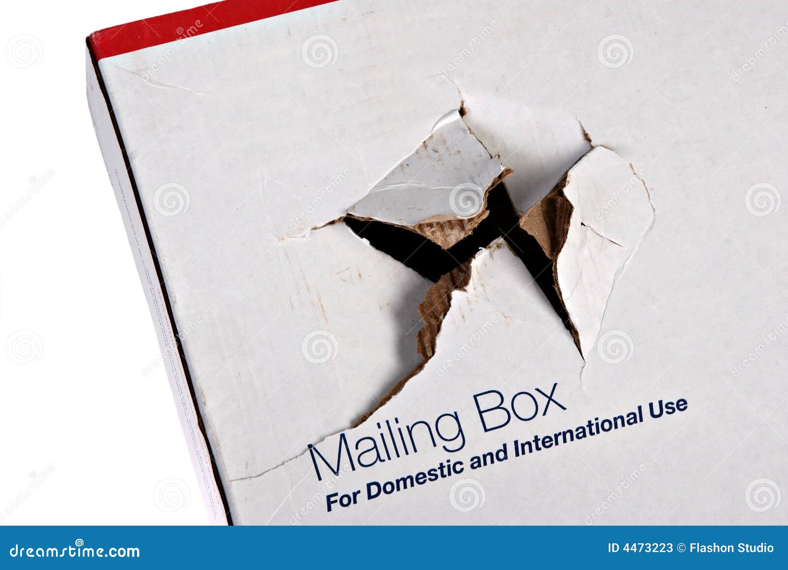 Damaged Shipping Box stock image. Image of carry, include - 4473223
