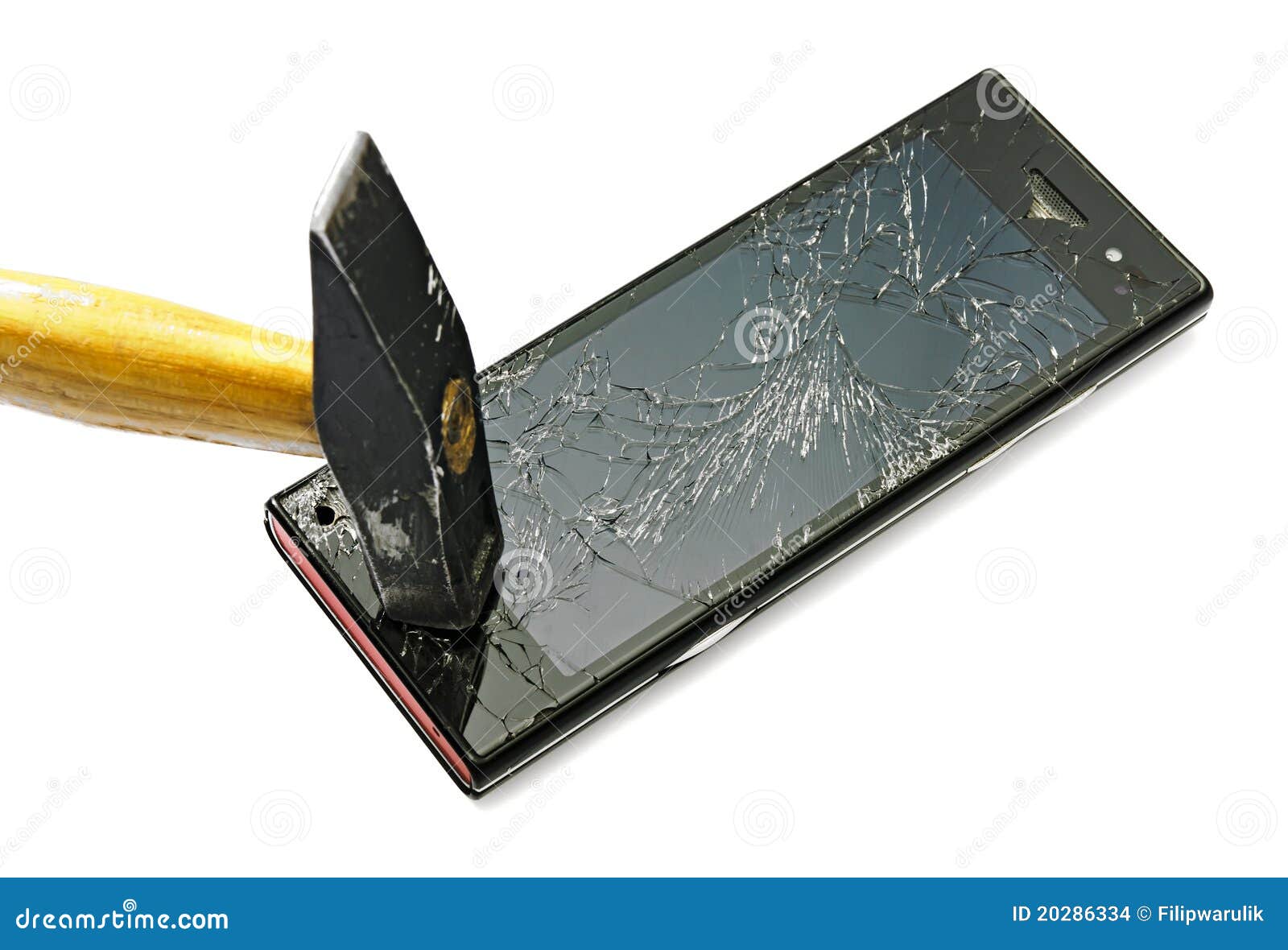 Damaged smart phone stock photo. Image of studio, equipment - 20286334
