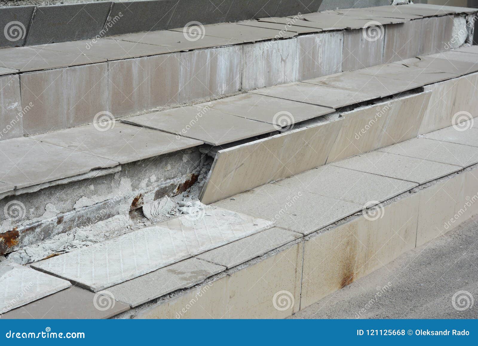 Damaged Stair Case. Steps To Success Stock Photo - Image of close ...