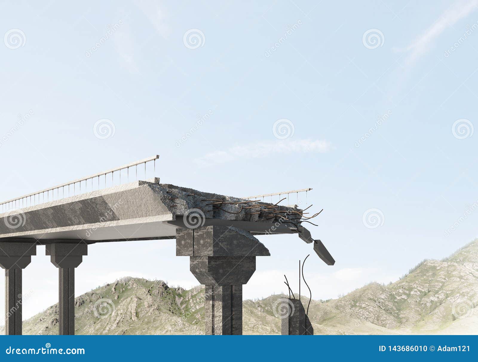 Damaged Stone Bridge As Idea for Problem and Social Connection Concept ...