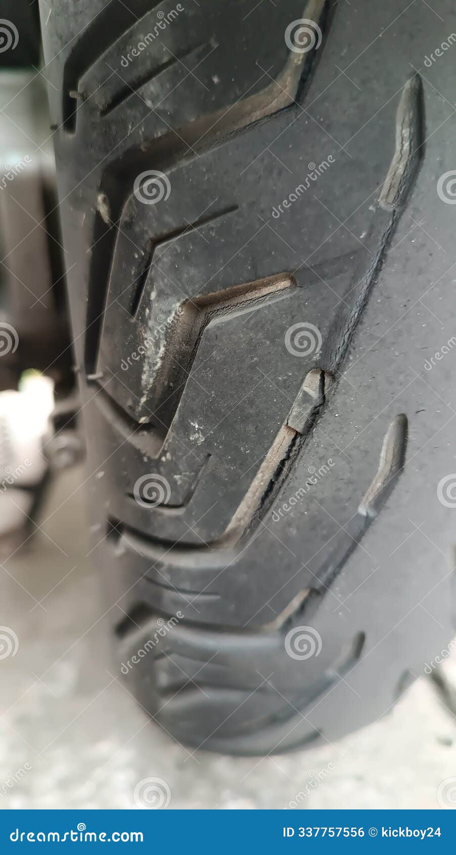 Damaged at Surface of Motorcycle Wheel Stock Photo - Image of surface ...