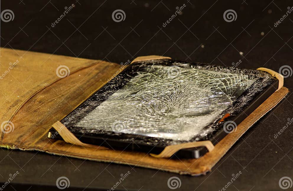 Damaged tablet stock image. Image of dropped, accident - 44009851