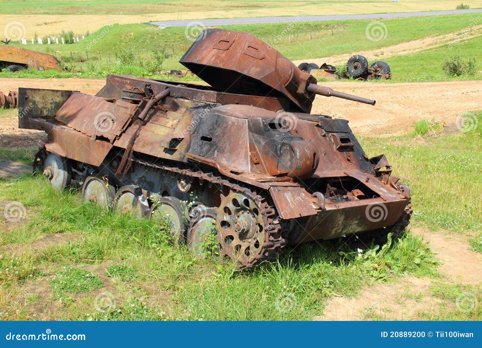 Damaged Tank Stock Photo - Image: 20889200
