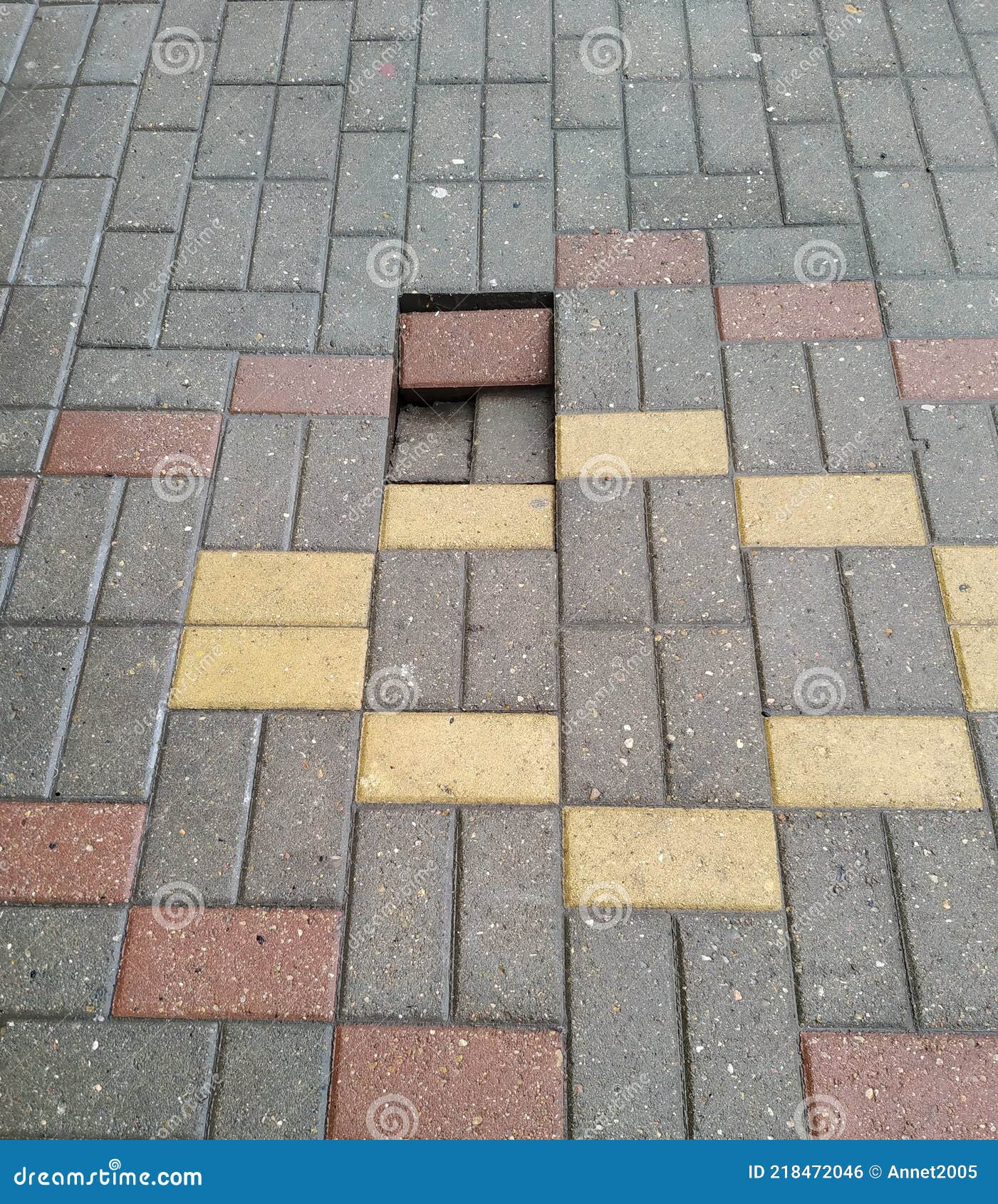 The Failed Tile on the Sidewalk, Needed Road Repairs Stock Photo ...
