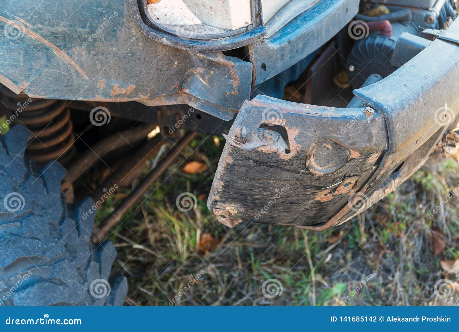 Damaged Front Bumper on Car Stock Photo - Image of front, auto: 141685142