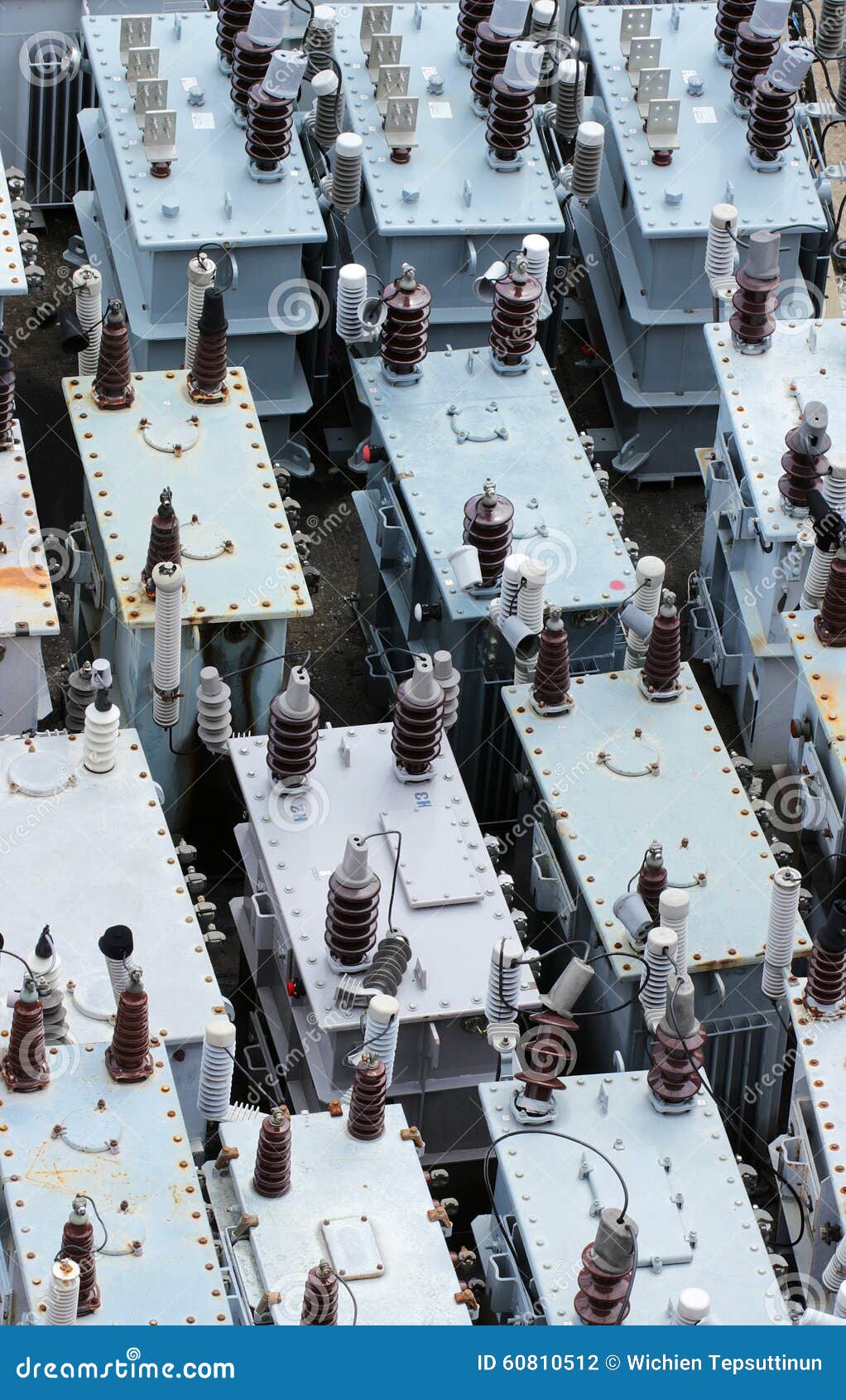 Transformer Yard Or Substation With Safety Sign Stock Image ...