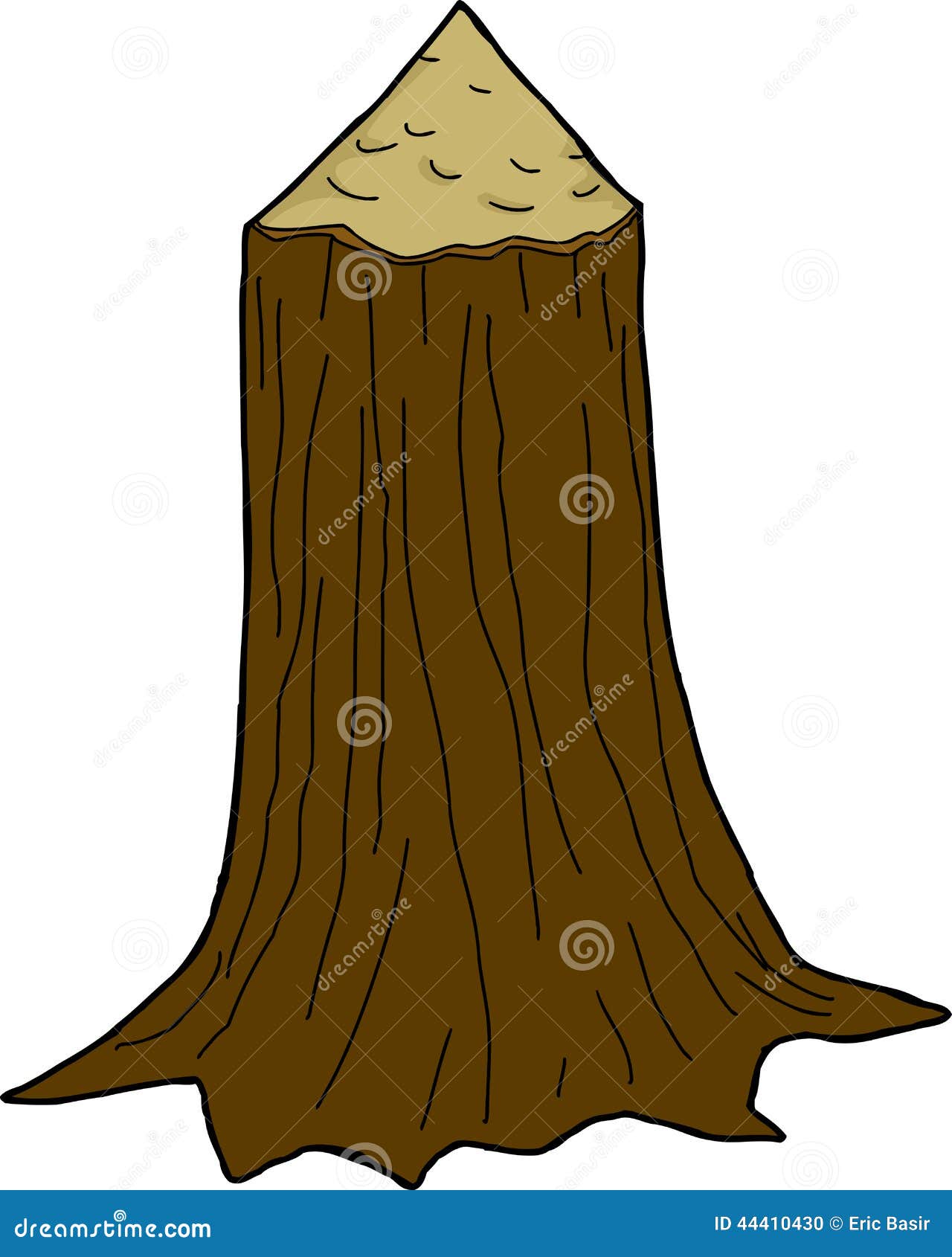 Damaged Tree Trunk stock vector. Illustration of vector - 44410430