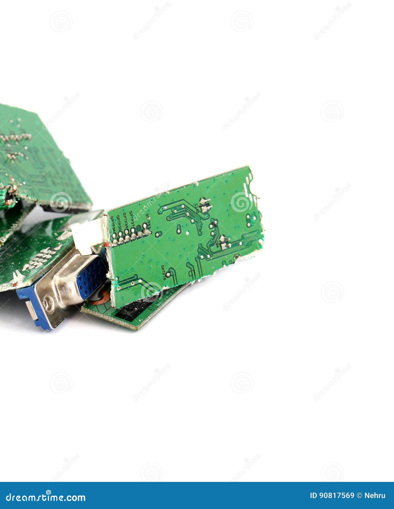 Damaged Video card stock image. Image of damage, computer - 90817569