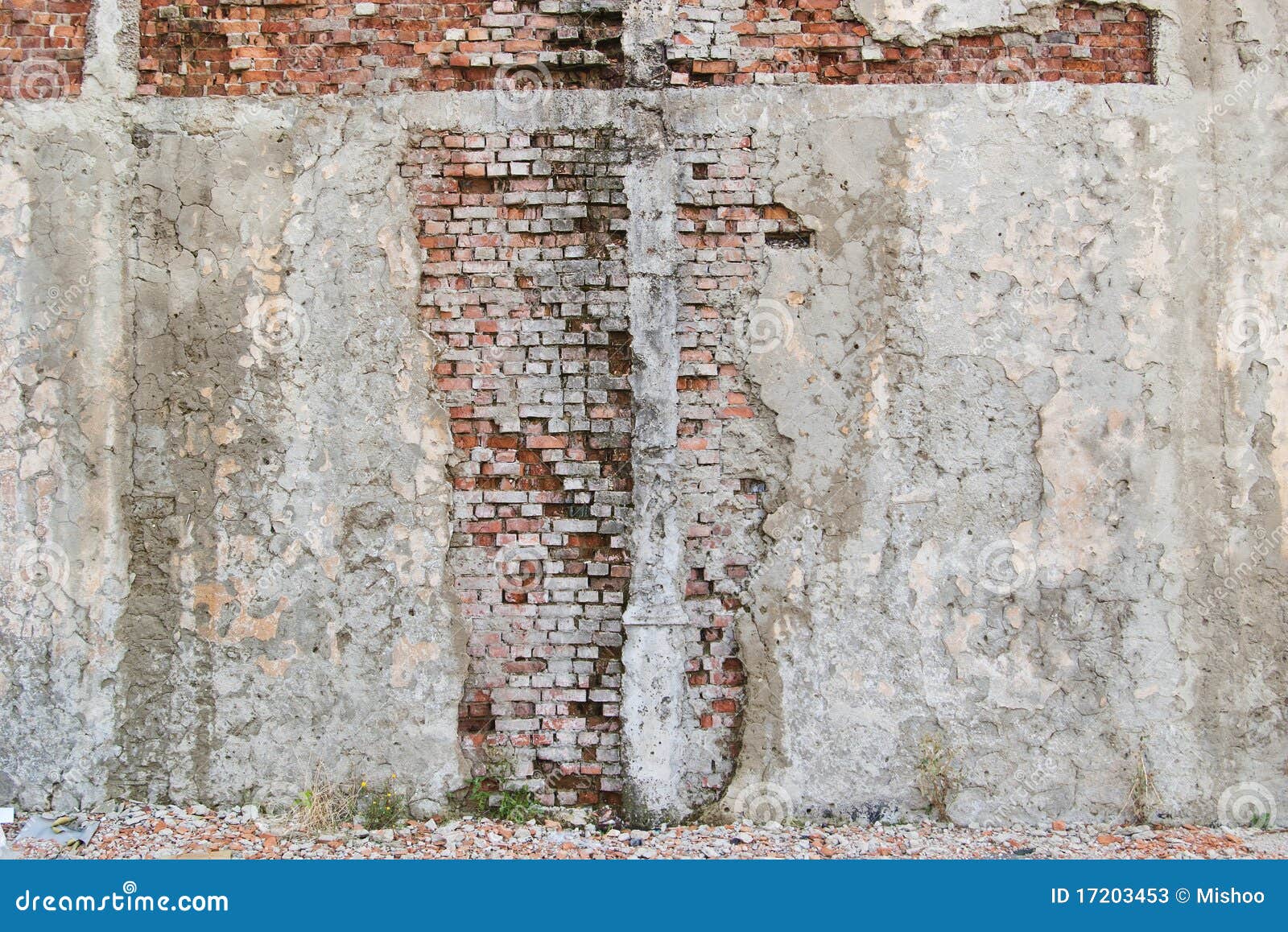 Old Damaged Wall Background Textere. Fragile Plaster Fragments ...