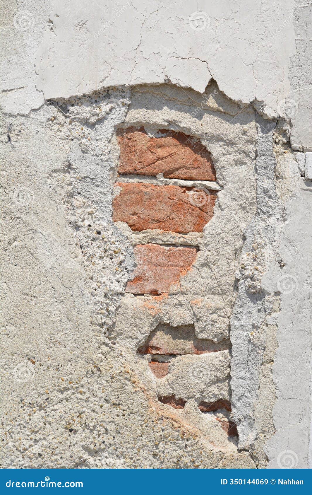 Damaged wall stock image. Image of architectural, crumbling - 350144069