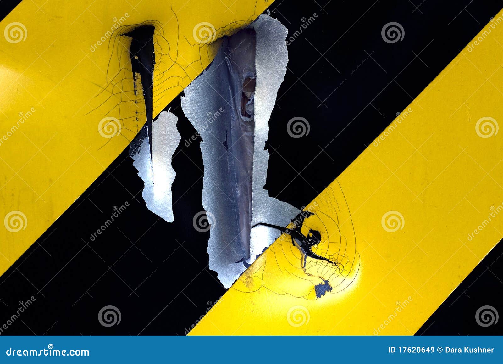 Damaged Warning Sign stock image. Image of sign, ruined - 17620649