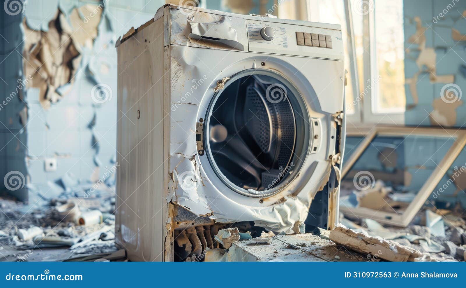 Old And Abandoned Laundry Machine Royalty-Free Stock Photo ...