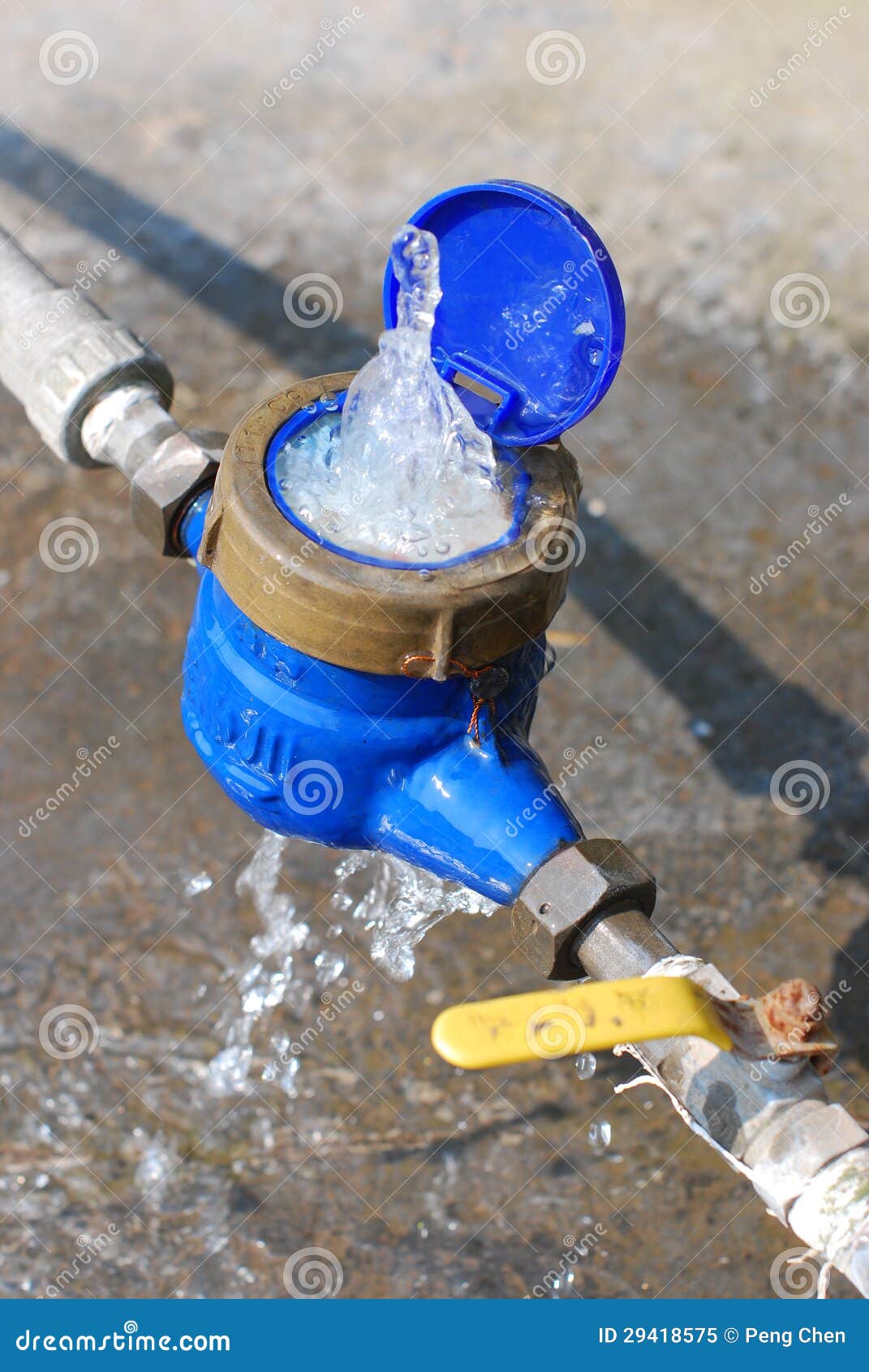 Damaged water meter stock image. Image of measure, look - 29418575