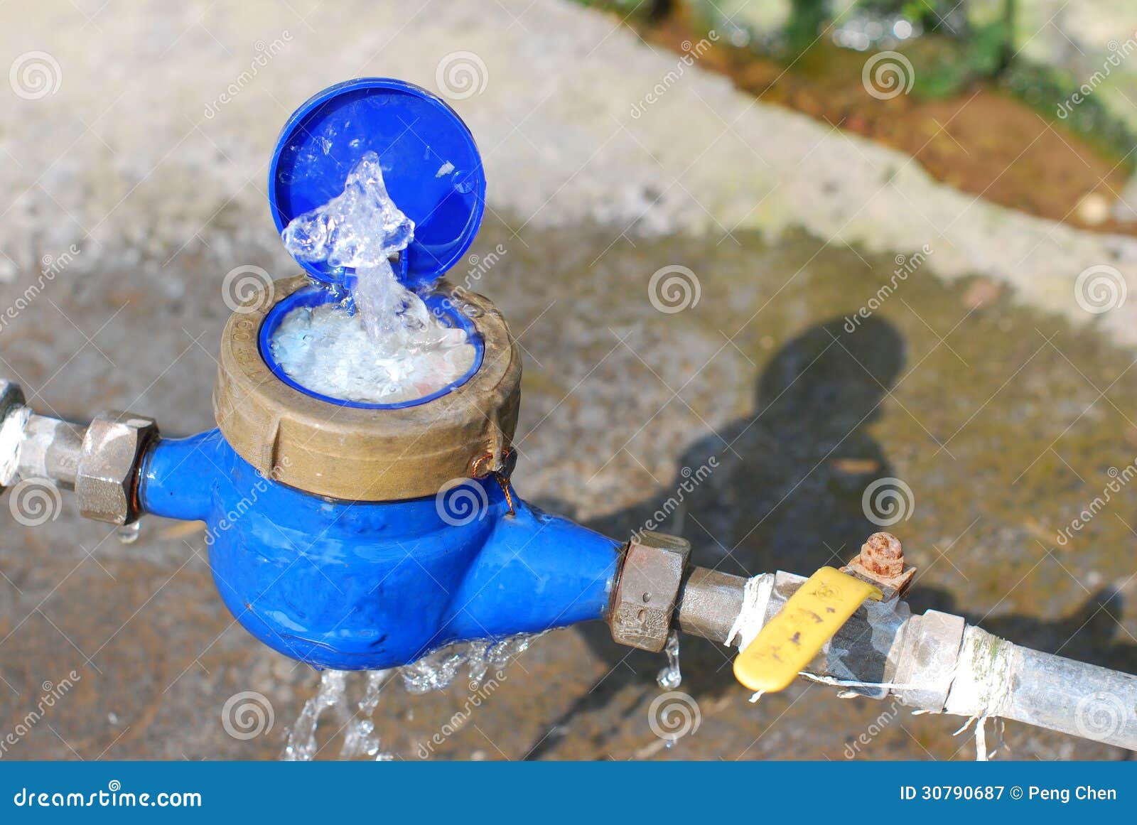 Damaged water meter stock image. Image of glass, view - 30790687