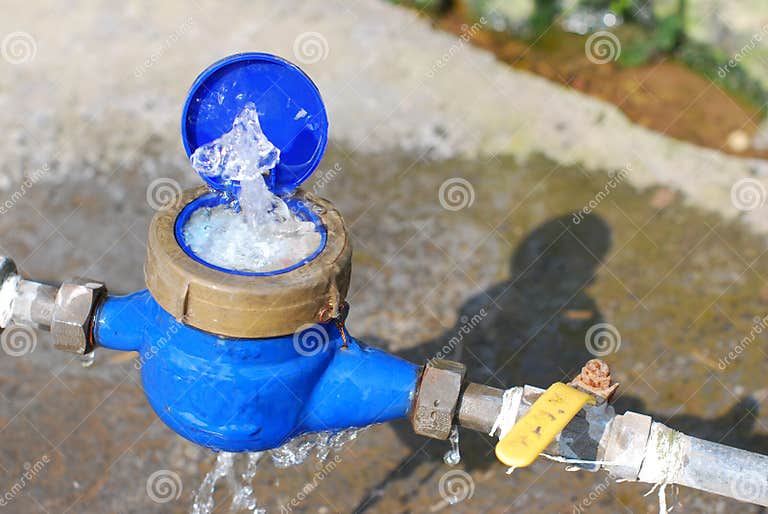 Damaged water meter stock image. Image of glass, view - 30790687