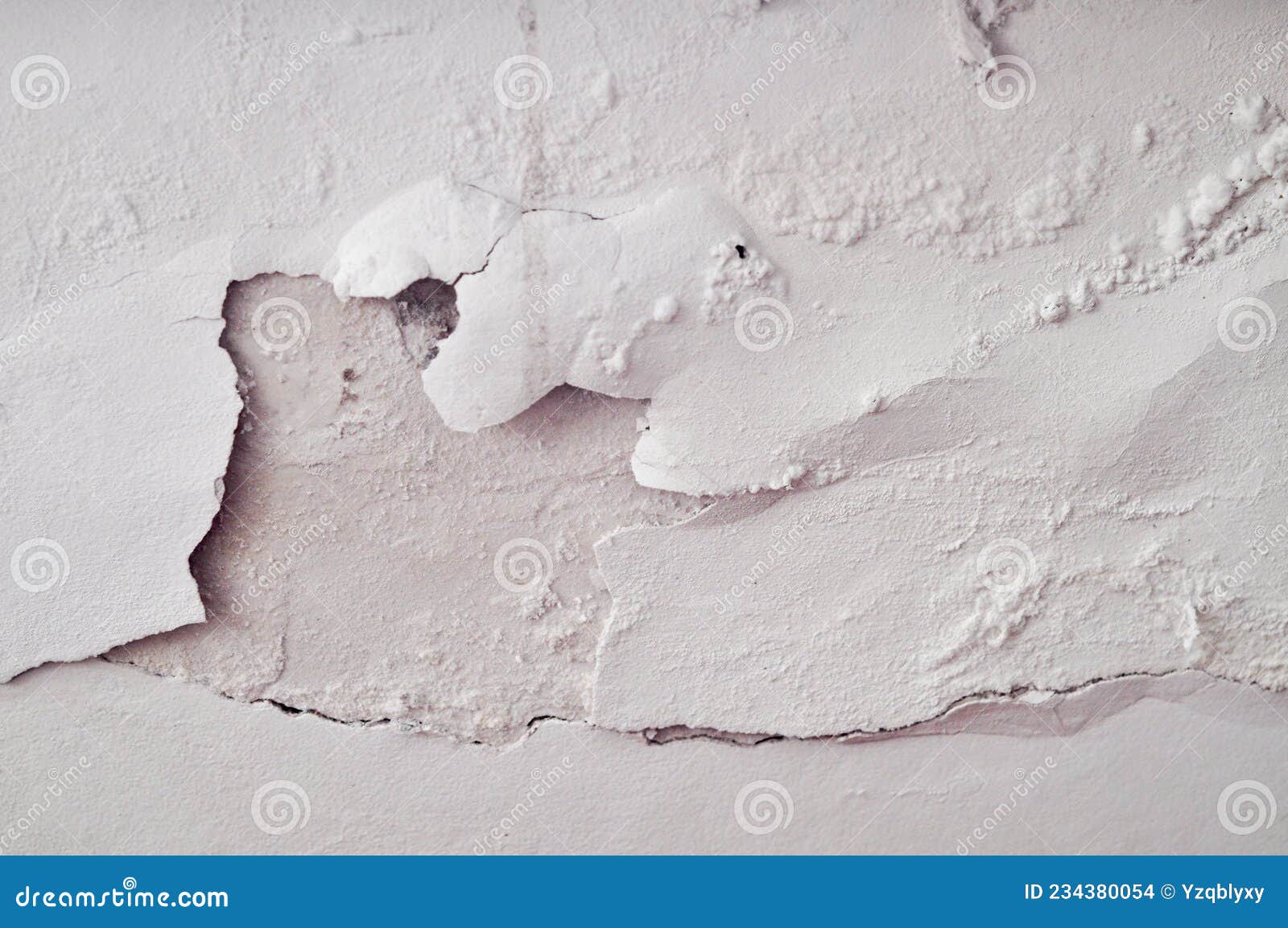 Damaged White Wall by Damp with Paint Peeling Off in House Stock Photo ...
