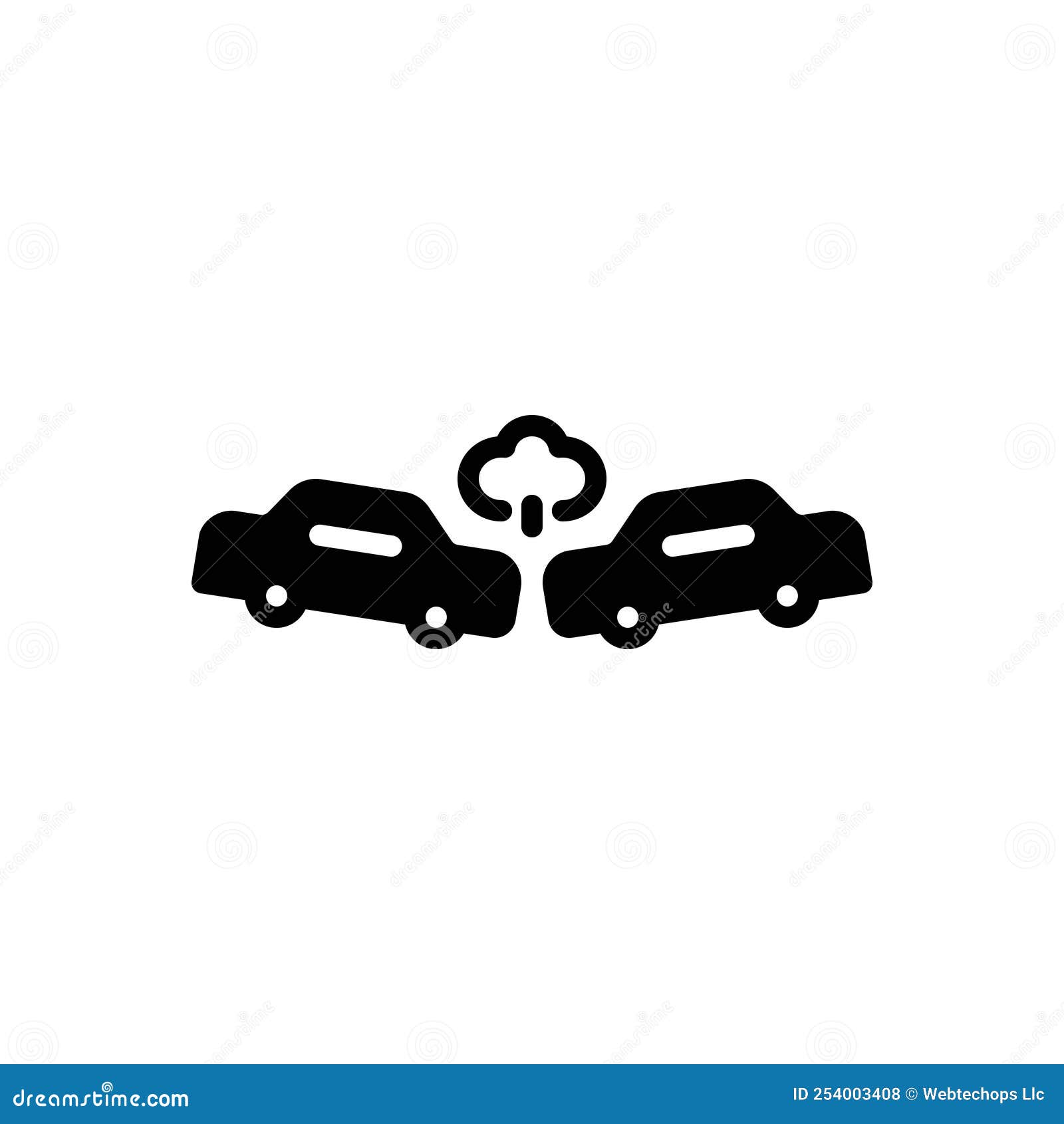 Black Solid Icon for Damages, Accident and Crash Stock Illustration ...