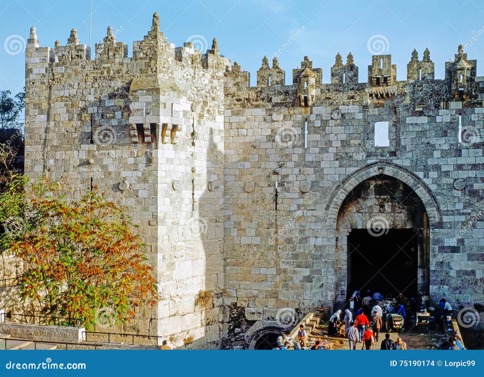 Damascus Gate, Jerusalem editorial stock image. Image of damascus ...