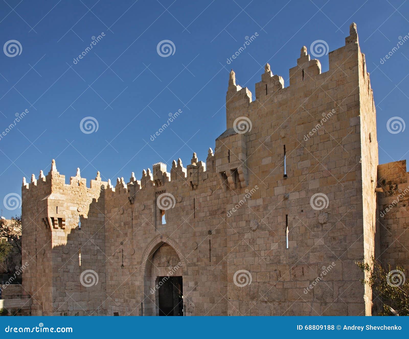 Damascus Gate in Jerusalem. Israel Stock Photo - Image of shechem ...