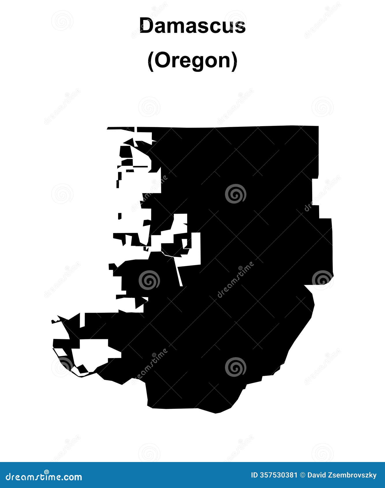 Damascus Outline Map Vector Illustration | CartoonDealer.com #356681326