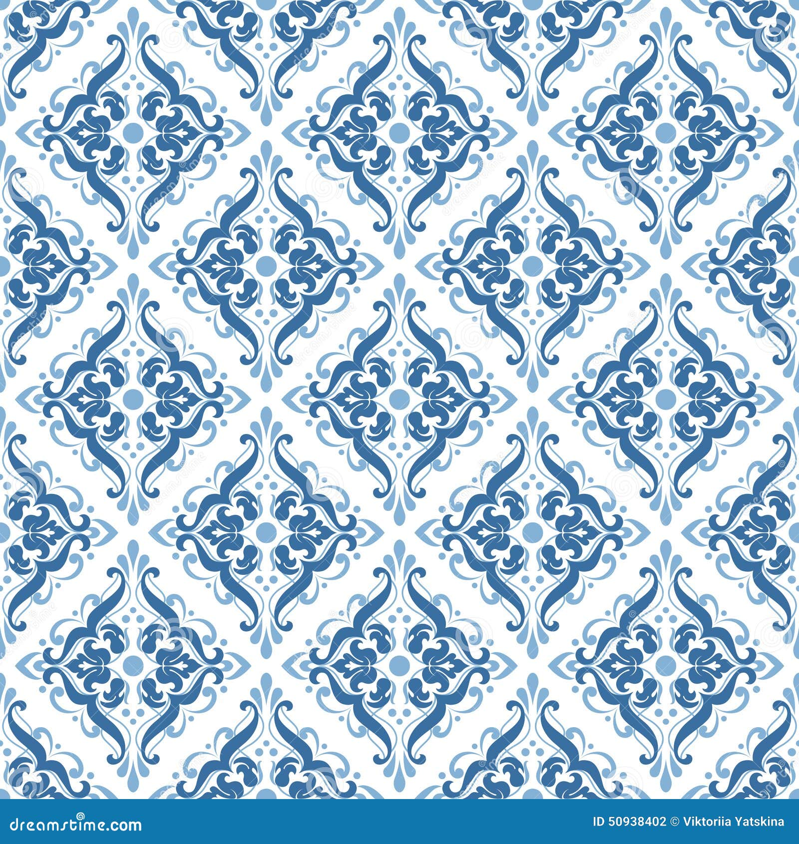 Damascus Pattern. Seamless Vintage Background Stock Vector ...