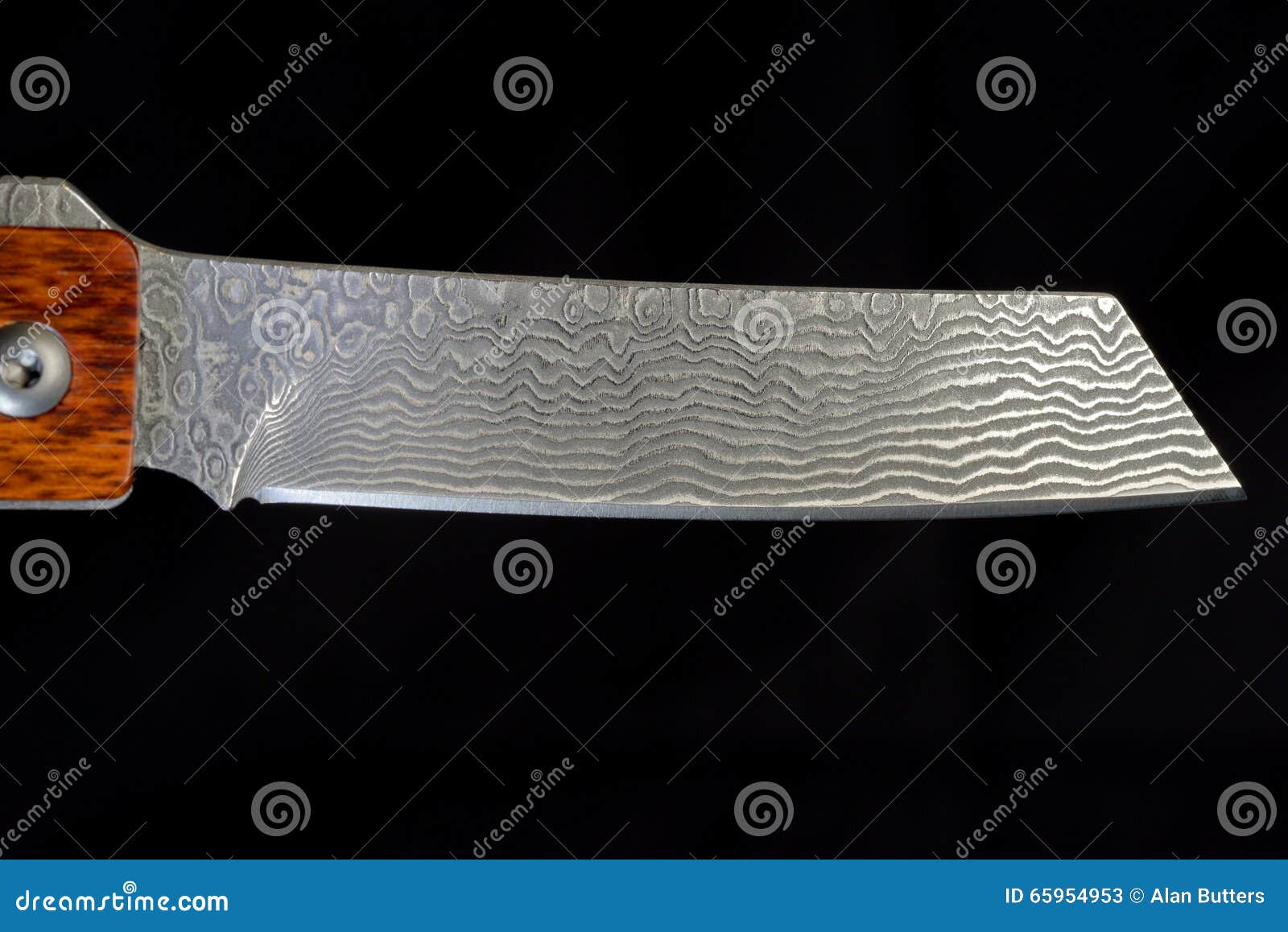 Damascus steel blade stock image. Image of precision - 65954953