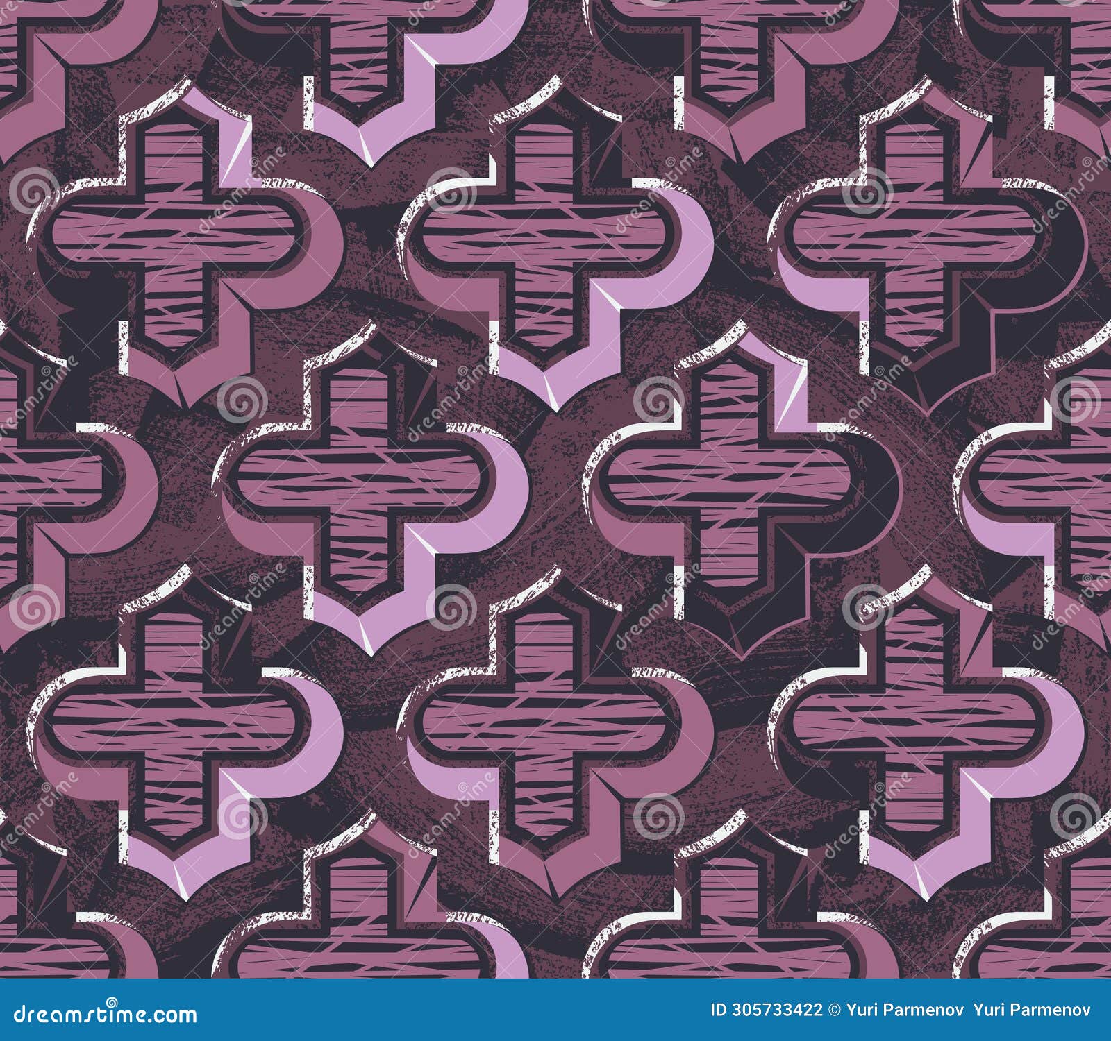 Damascus Wallpaper. Arabian Style Pattern. Seamless Texture. Vector ...