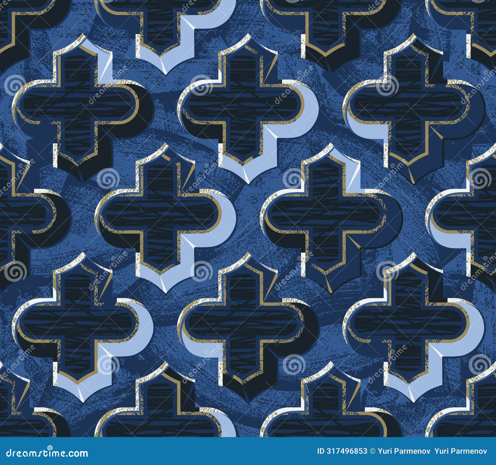 Damascus Wallpaper. Arabian Style Pattern. Seamless Vector Background ...