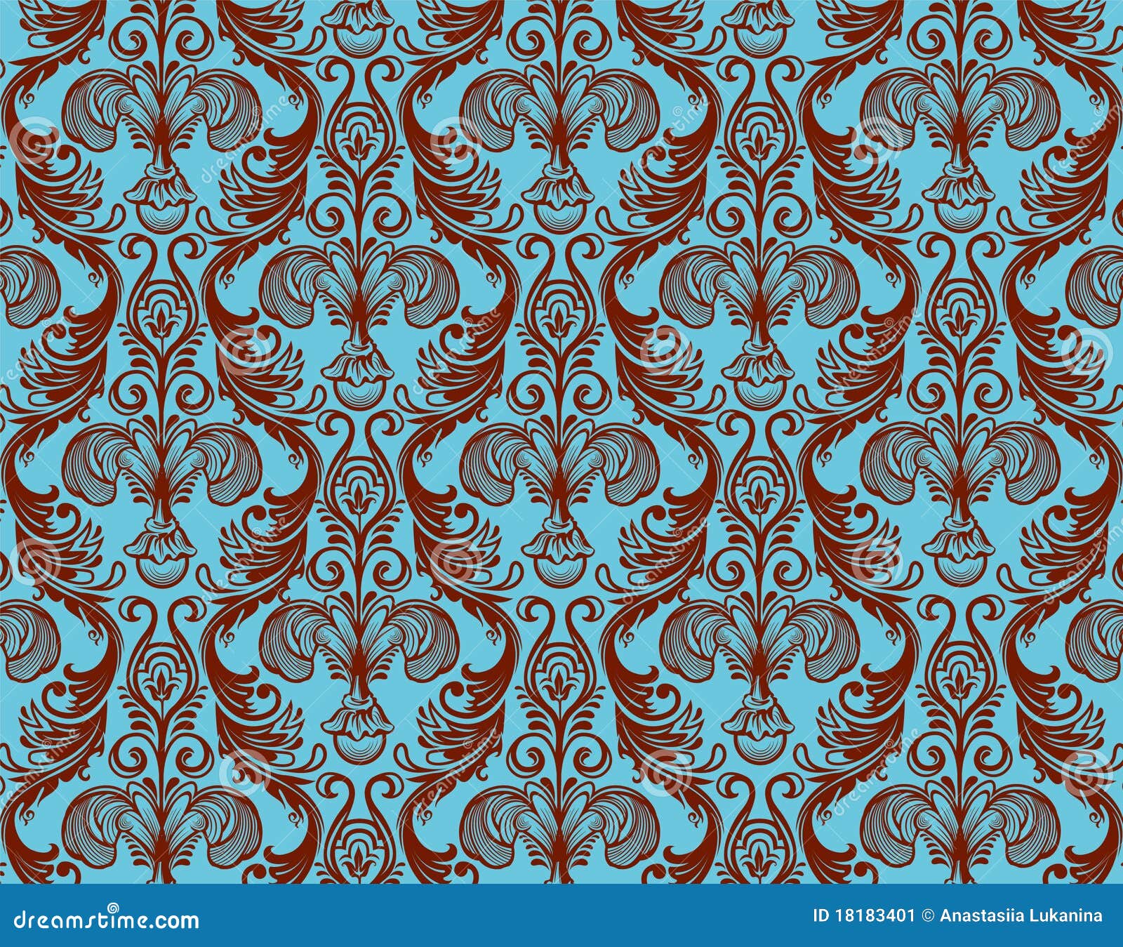 Damask back stock vector. Illustration of leaf, grunge - 18183401