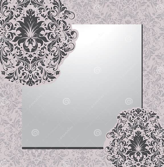 Damask Background,invitation Card Stock Vector - Illustration of ...