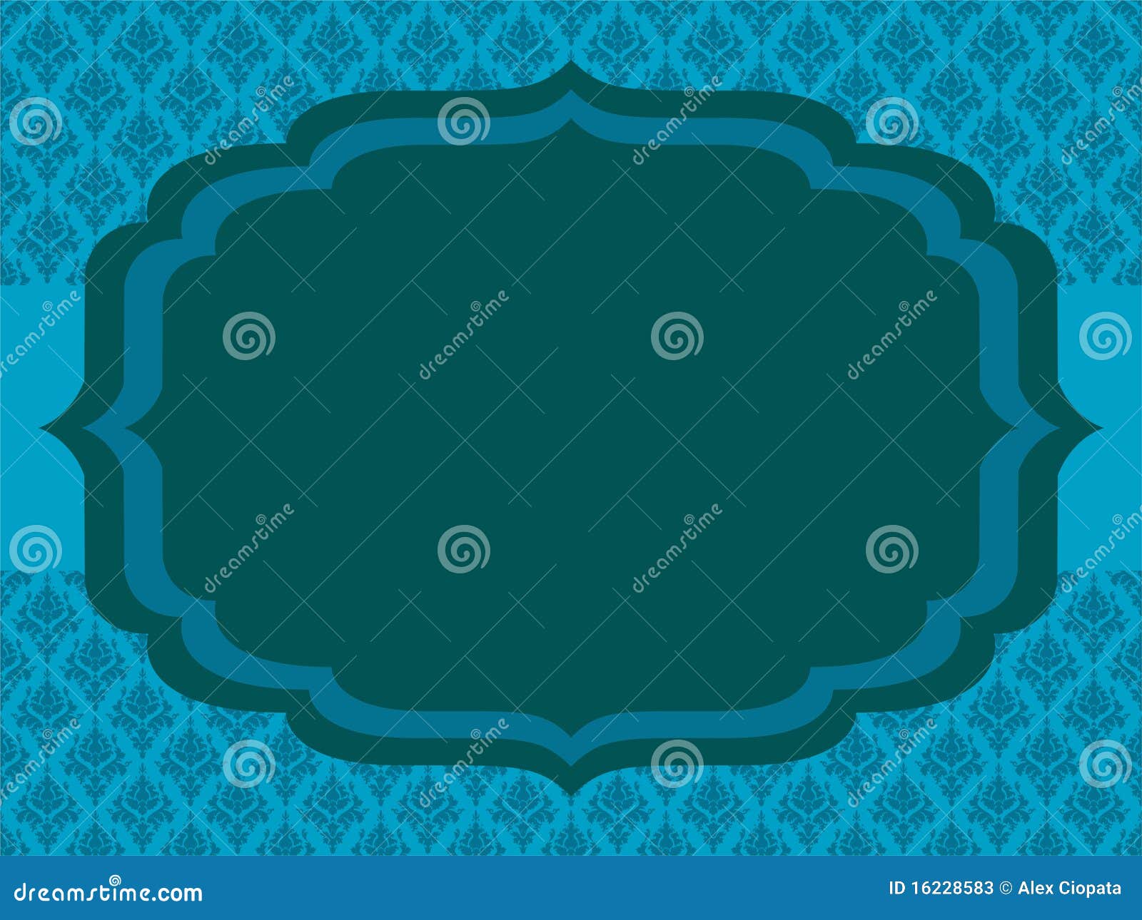 Damask banner stock vector. Illustration of abstract - 16228583