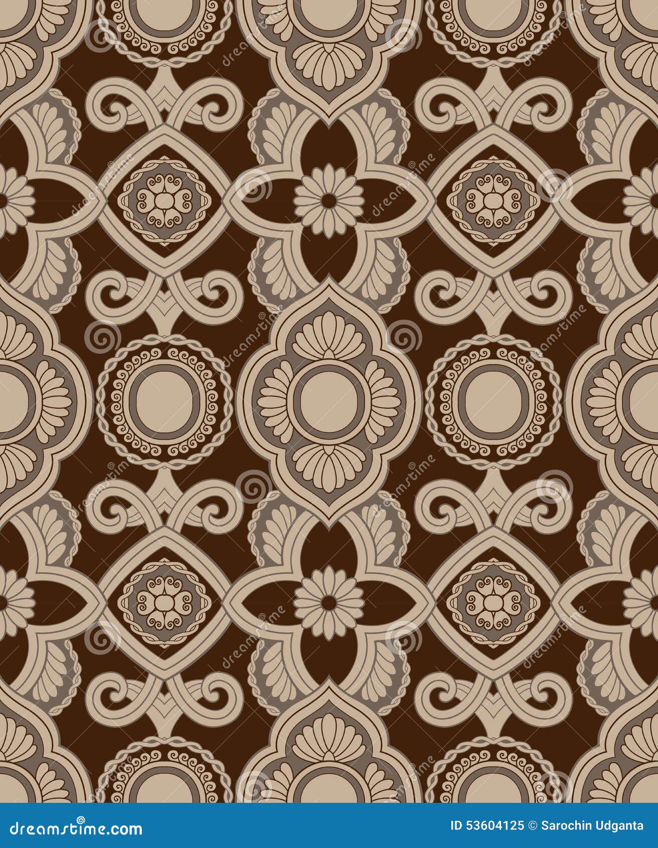 Damask design stock vector. Illustration of vector, pattern - 53604125