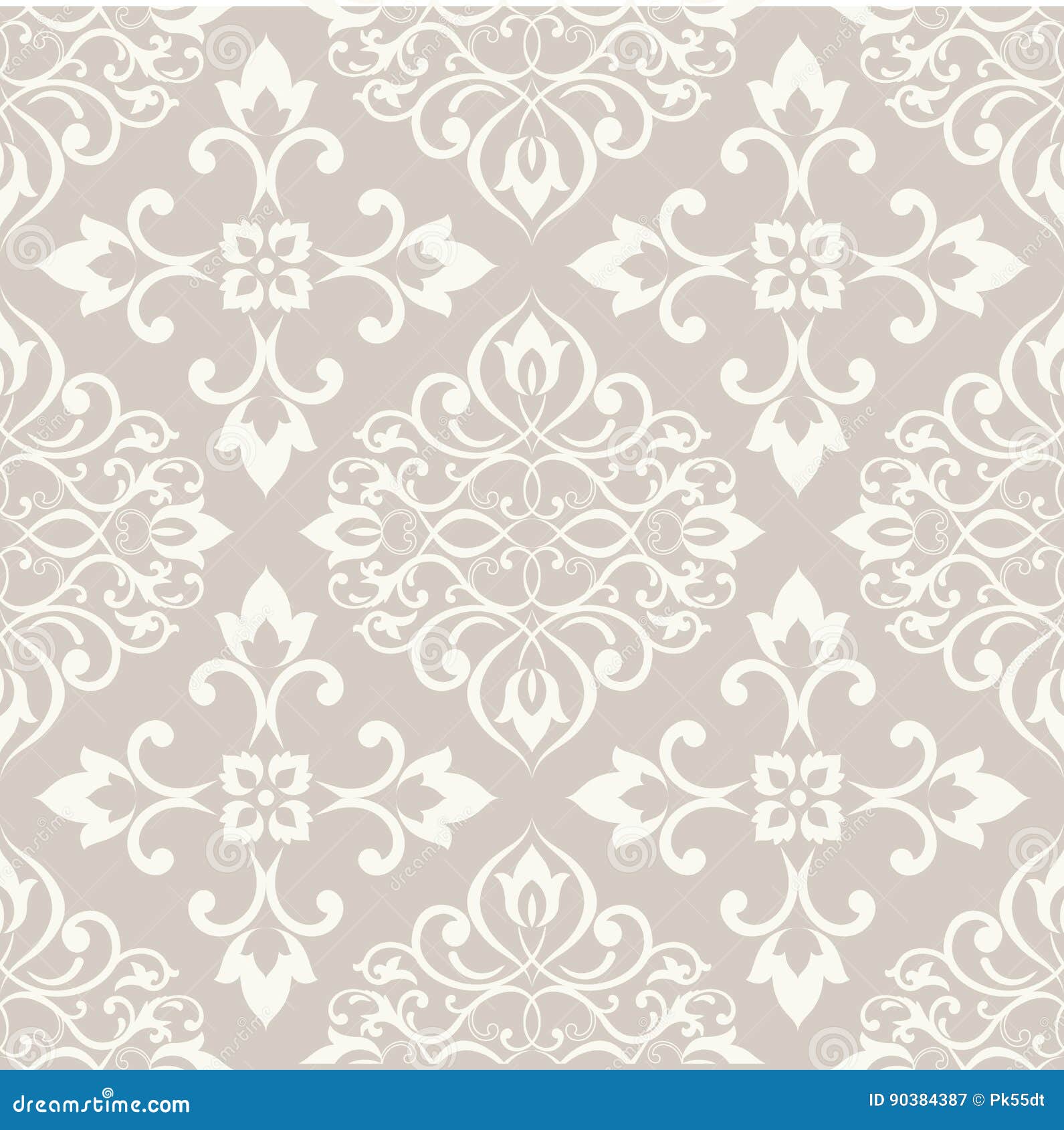Damask Elegant Light Wallpaper. Stock Vector - Illustration of flowers ...