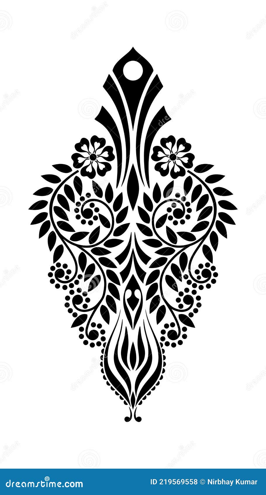 Damask Floral Scroll Design Background Stock Vector - Illustration of ...